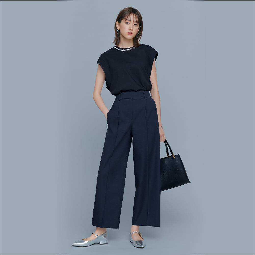 PLST(プラステ)公式｜スペシャルコンテンツ LINEN BLEND WIDE PANTS｜公式オンラインストア（通販サイト）