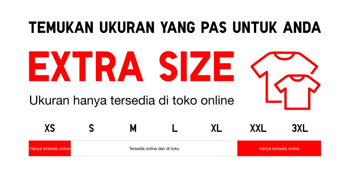Pakaian Extra Size (XS Hingga Plus Size 3XL) | UNIQLO Indonesia